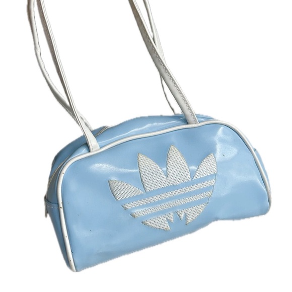 adidas | Bags | Vintage 7s Mini Baby Blue Adidas Leather Purse | Poshmark